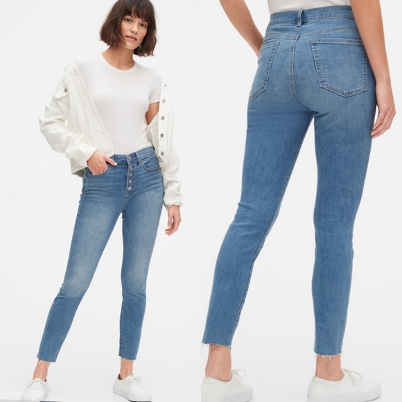 GAP | Jeans | Gap High Rise Button Front Skinny Ankle Jeans | Poshmark